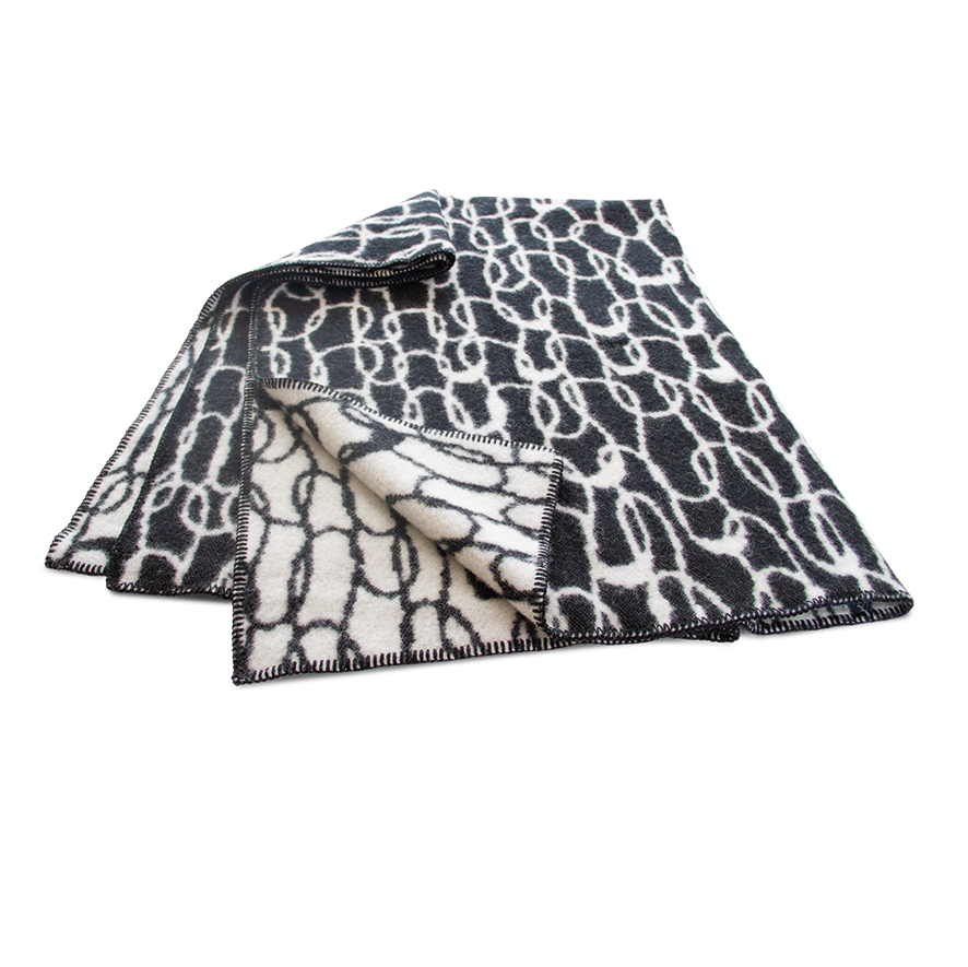 Teppi LOOPS 130x200 svart/hvítt - Epal