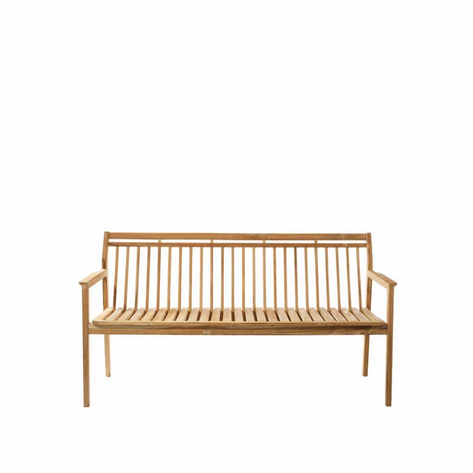 Bekkur M11 SAMMEN 3 sæta 95x64x165 tekk - Epal