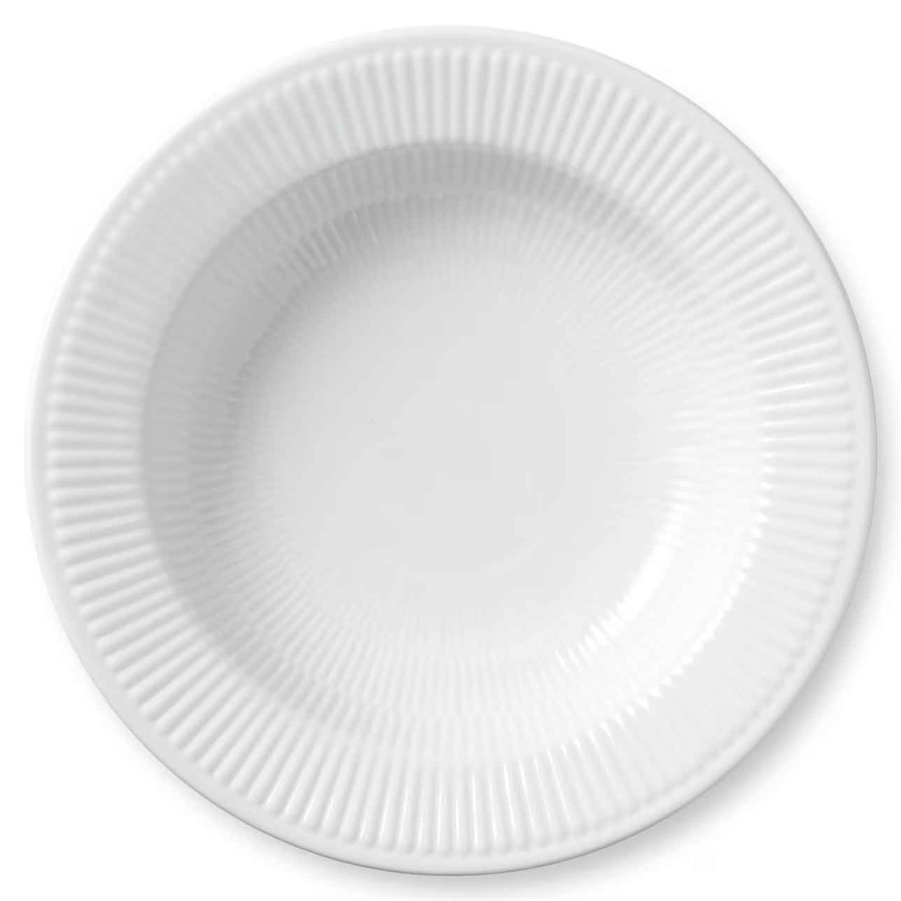 Djúpur diskur WHITE FLUTED 30cm - Epal