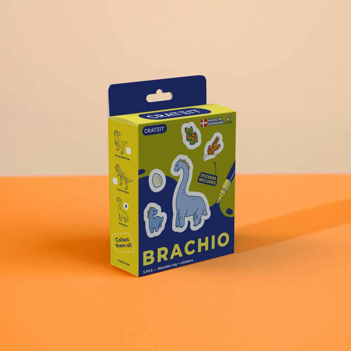 Viðarleikfang DINOSAUR BRACHIO minis - Epal